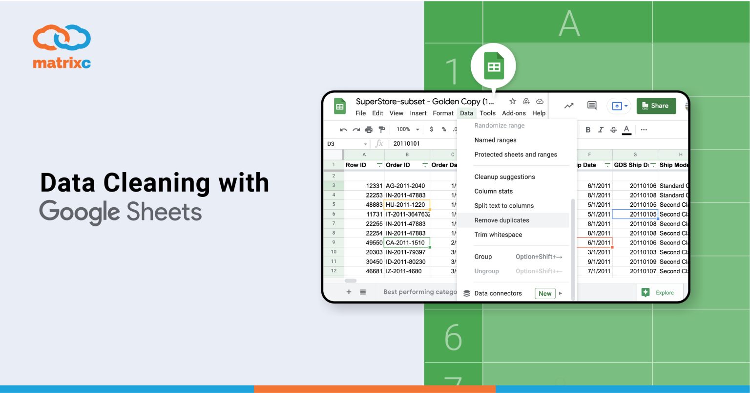 8 Effective Data Cleaning Tips With Google Sheets – Matrix Connexion ...